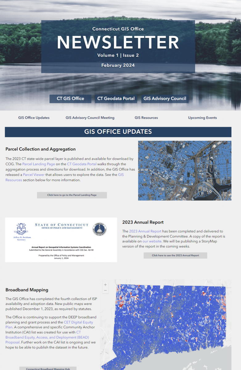CT GIS Office Newsletter Vol 1, Issue 2 | Connecticut Environmental ...